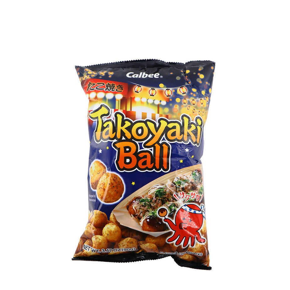 Calbee Takoyaki Ball, octopus balls Flavor Corn Snacks - Japan – Exotic ...