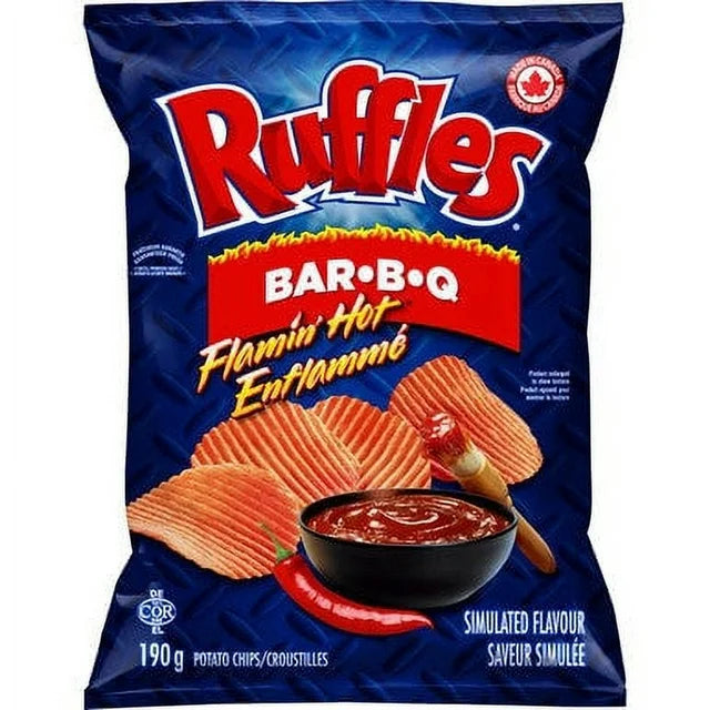 Ruffles BarBQ Flaming Hot – Exotic Snack Guys OP